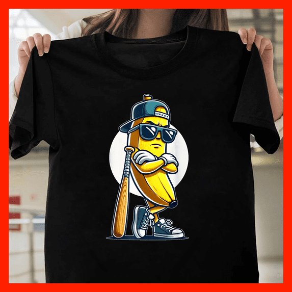 Cool Fruit Character Baseball Bat Sunglasses Cap Sneaker Graphic Tee ...
