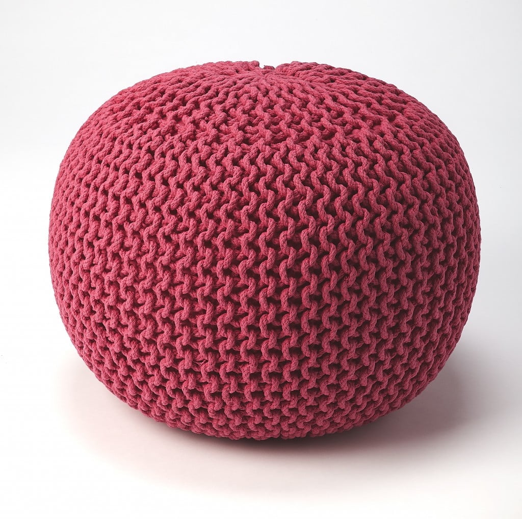 Cool Fuchsia Pink Pouf Ottoman - Walmart.com