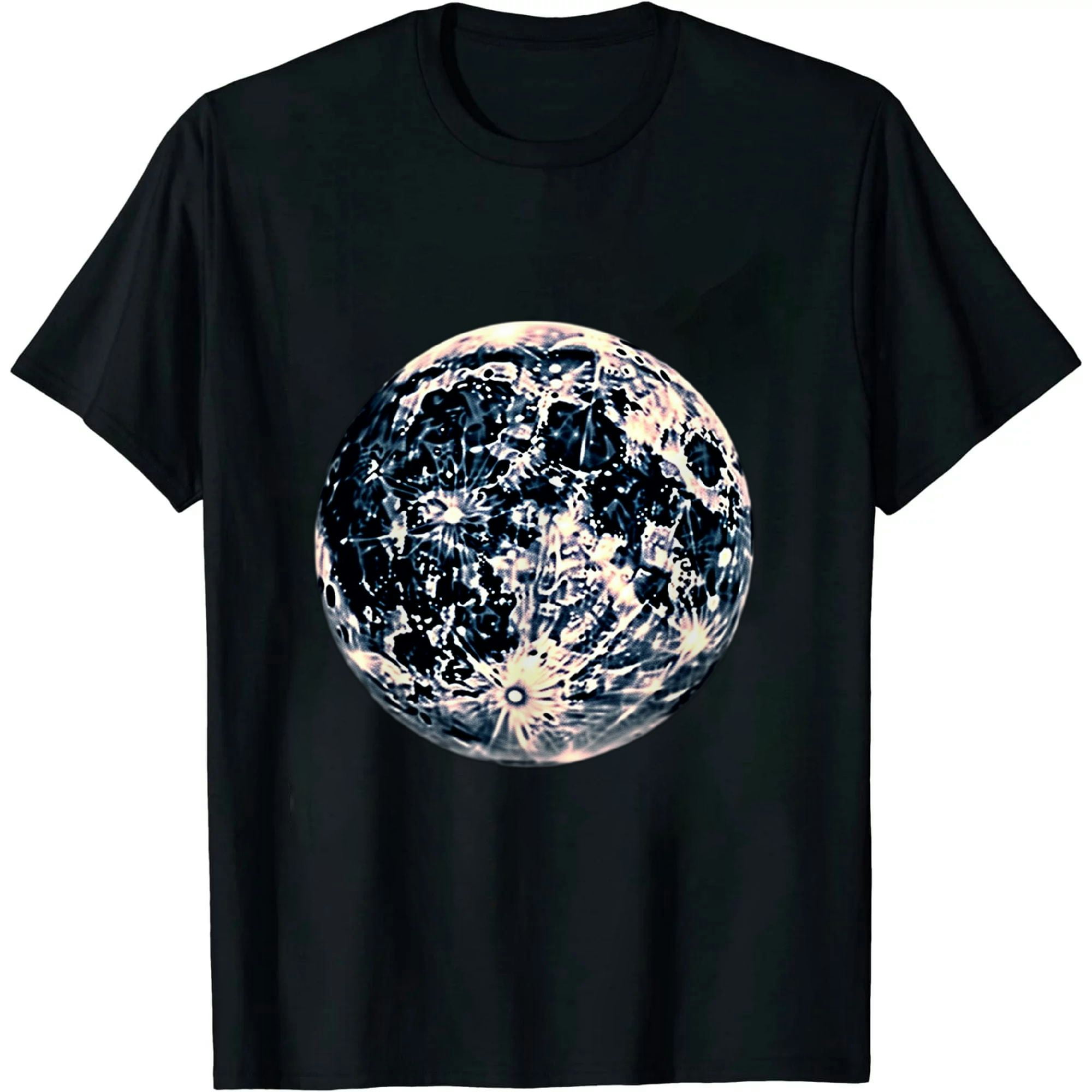 Cool Full Moon Luna Graphic Space Astronomy Science T-Shirt - Walmart.com