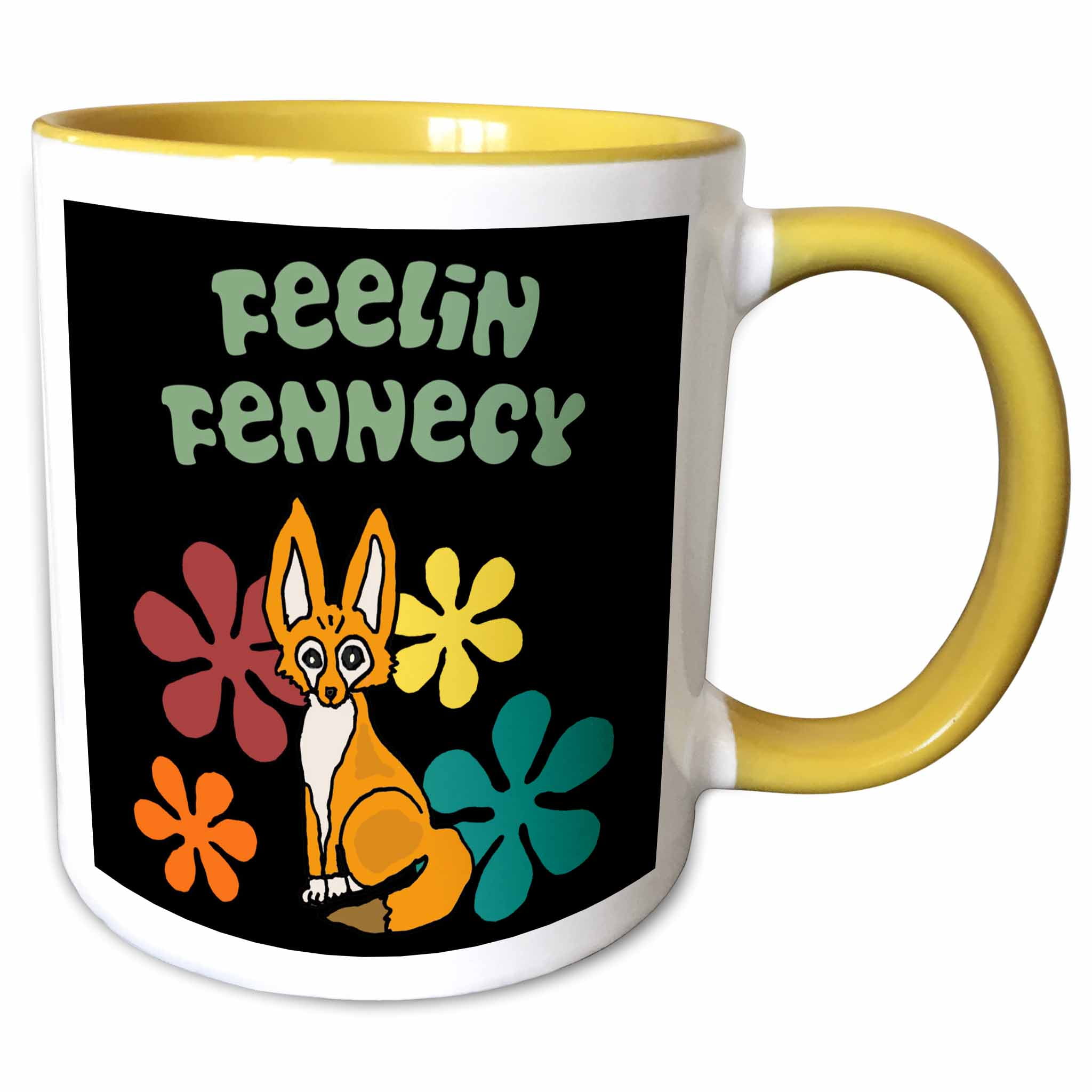 3drose, Cool Funny Cute Fennec Fox Feelin Fennecy Retro Groovy Cartoon ...