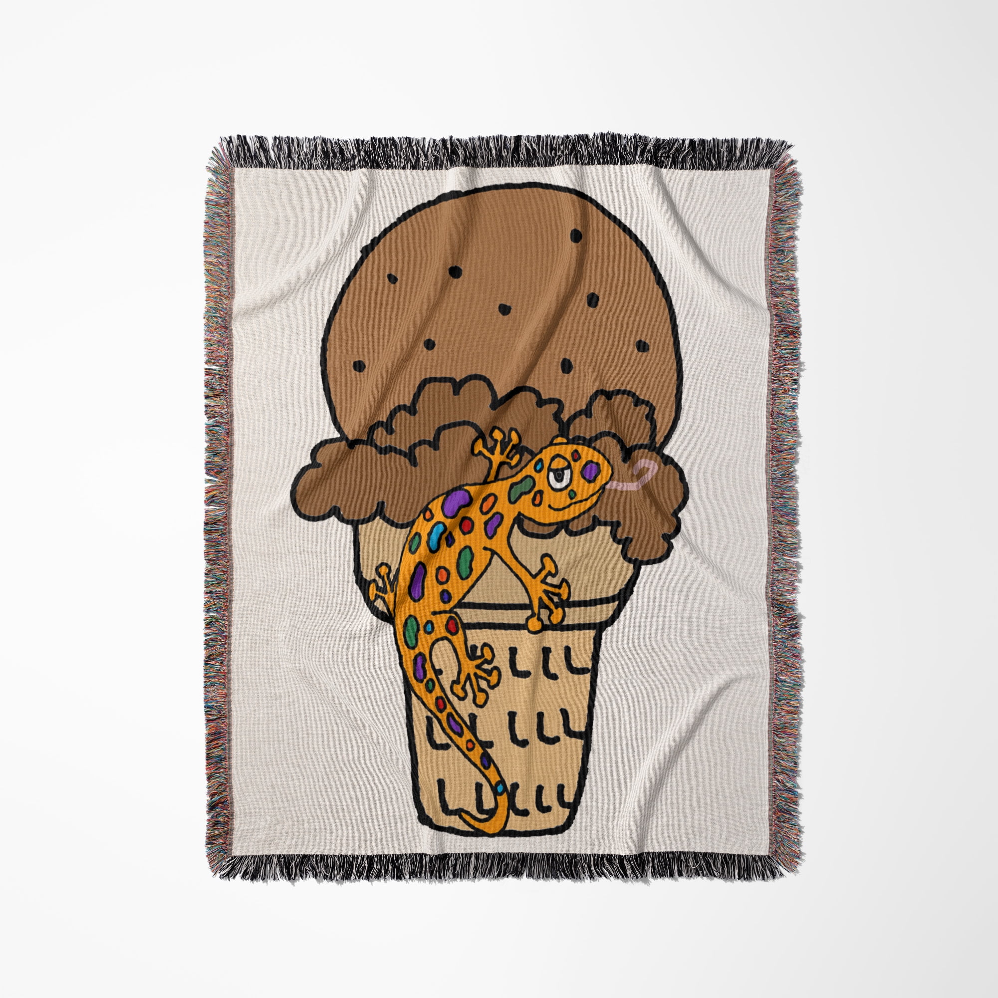 Cool Funny Cute Gecko Lizard Eating Chocolate Ice Cream Cone Nature ...