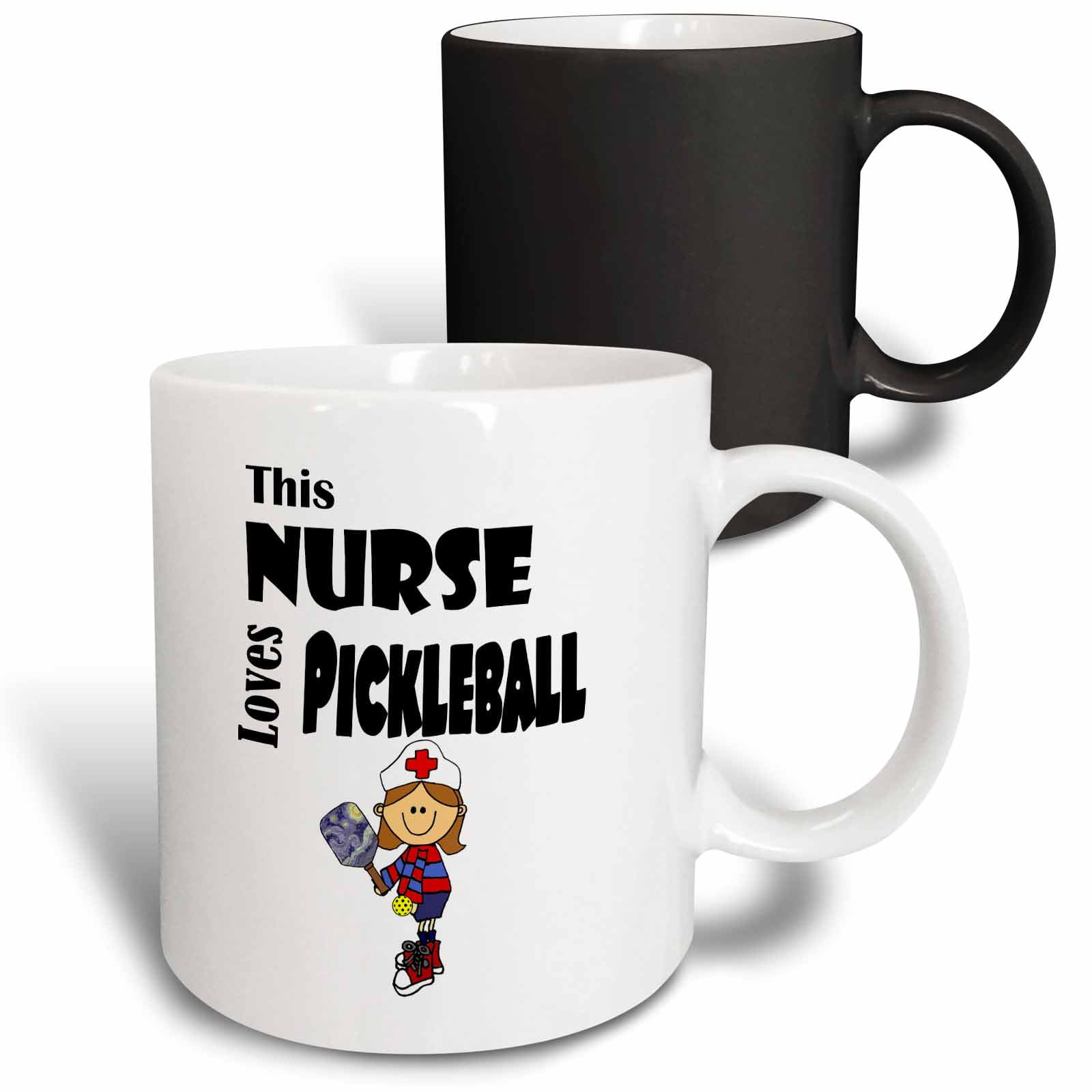 3drose, Cool Funny Cute This Nurse Loves Pickleball Sports Cartoon ...
