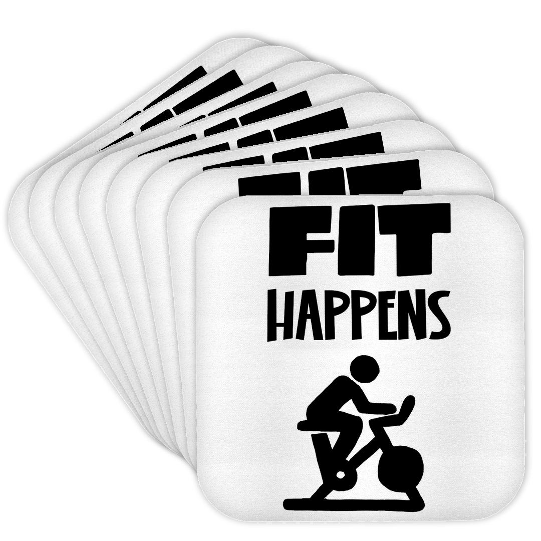 3drose, Cool Funny Fit Happens Spin Cycle Spinning Sports Pun, Set of 8 ...