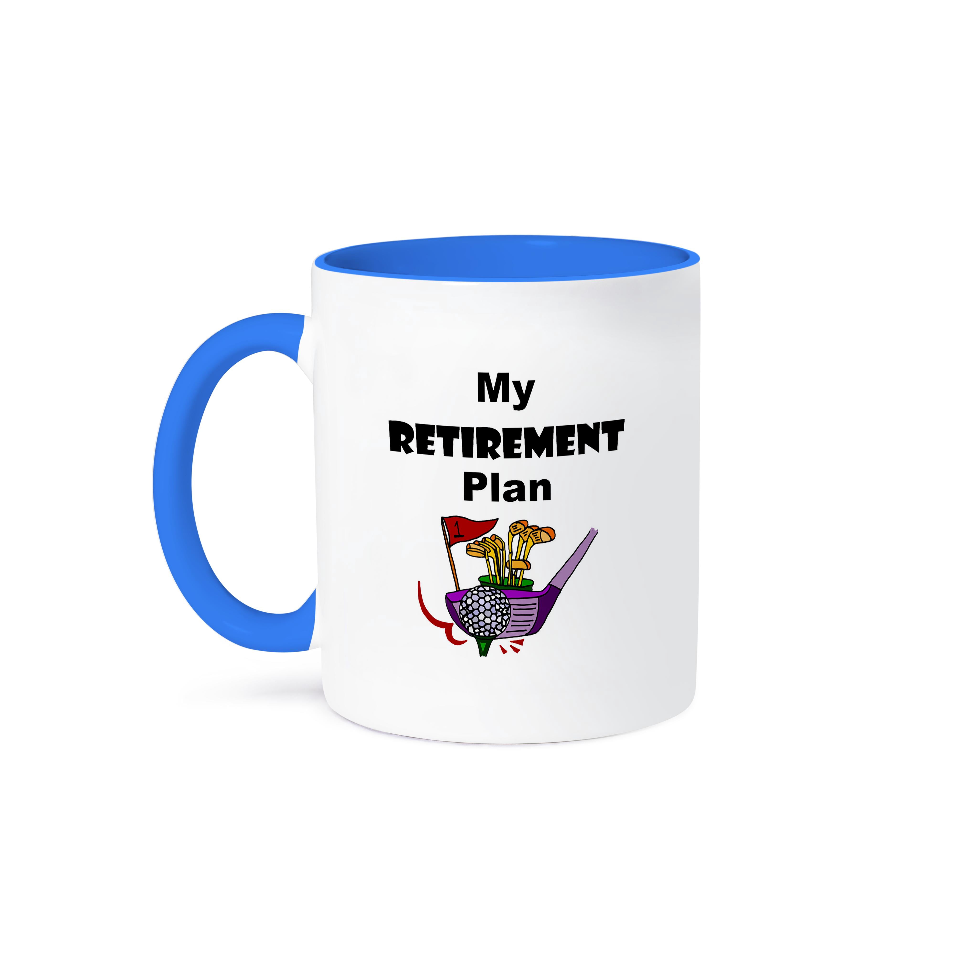 3dRose, Cool Funny My Retirement Plan Golf Sports and Clubs Art, 11oz ...