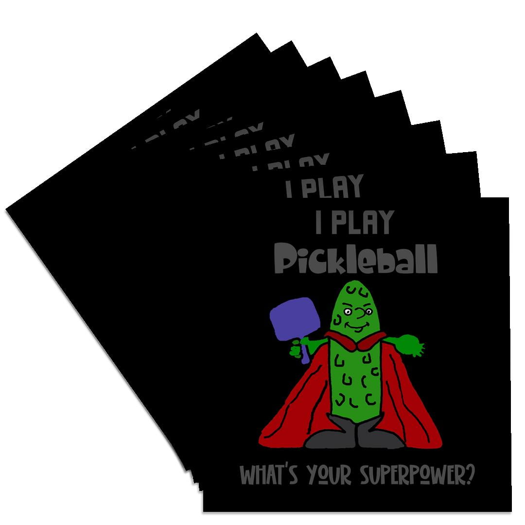 3drose, Cool Funny Pickle Pickleball Superhero with Superpowers, Set of ...