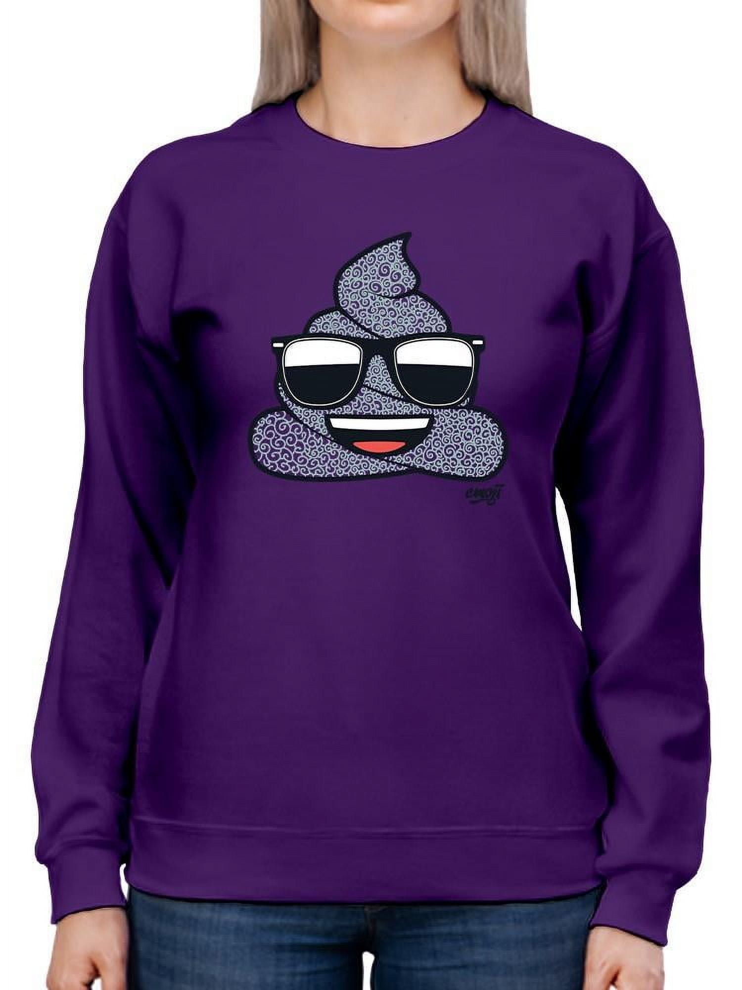 Cool Funny Poop In Shades Trendy Graphic Symbol Women's Sweatshirt ...