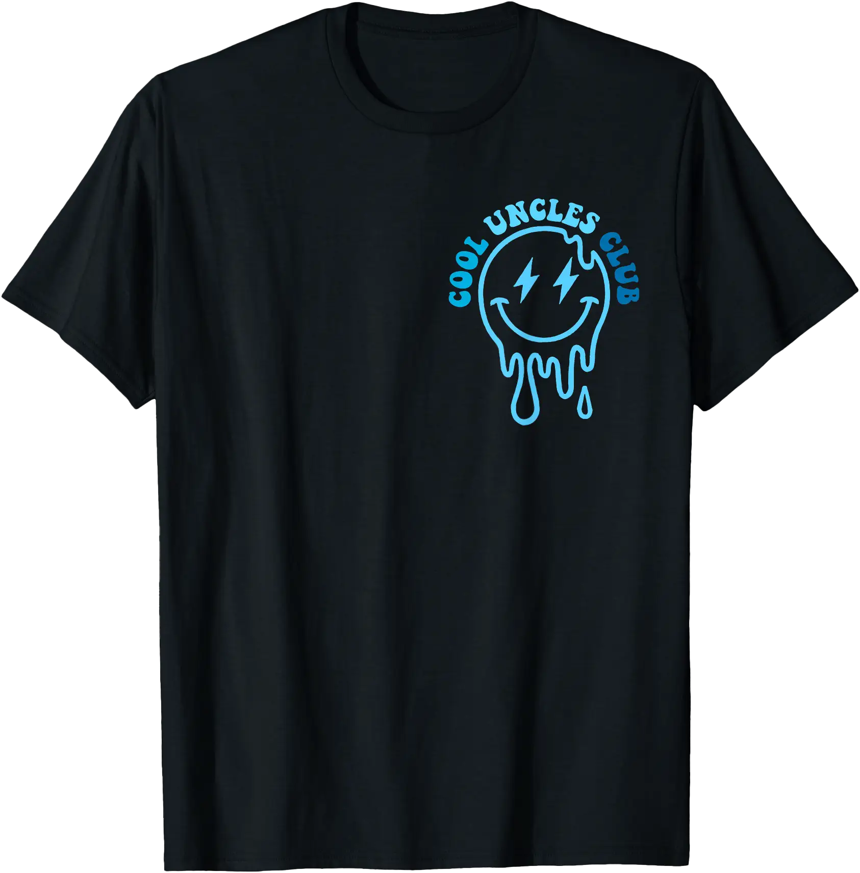 Cool Funny Uncles Club Lightning Smiley Face T-Shirt New Uncle Gift ...