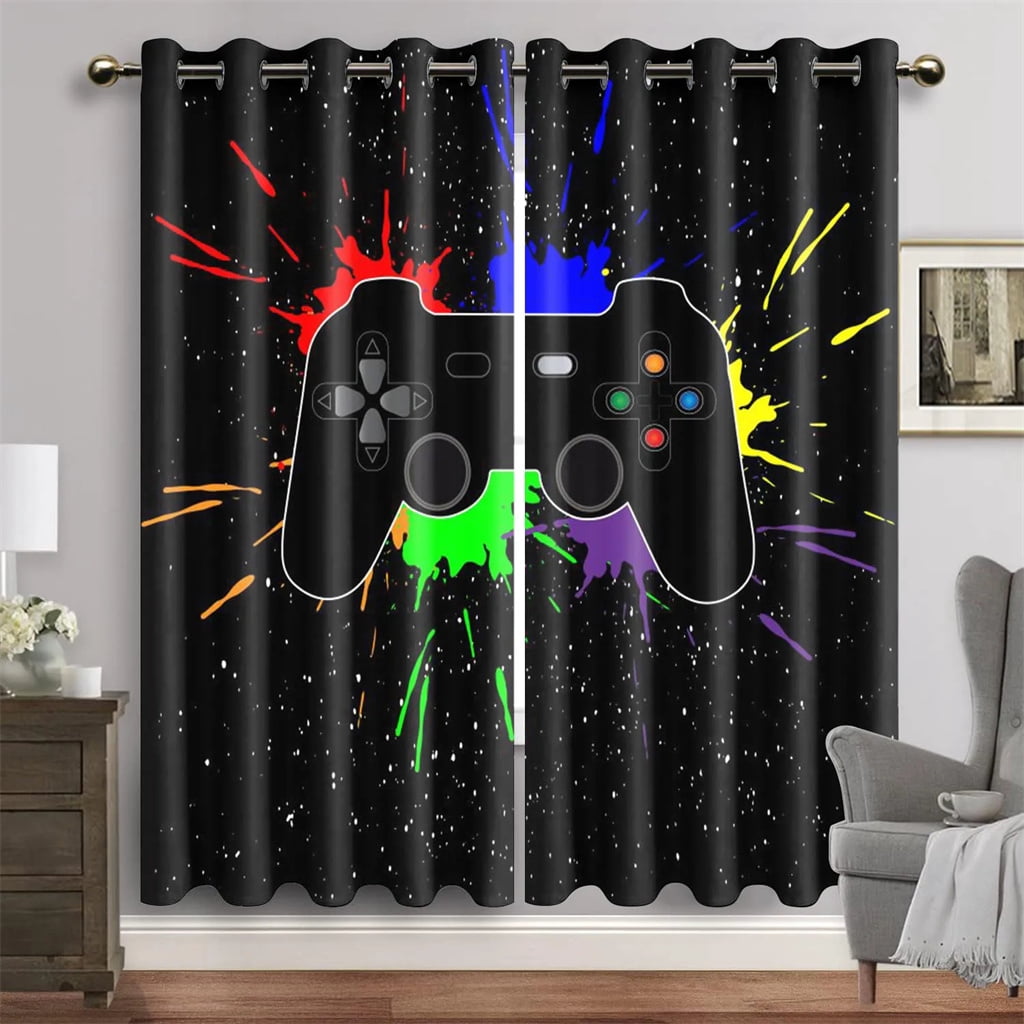 Cool Game Handle Gamepad Gaming Room Boy Window Curtain Blinds For ...