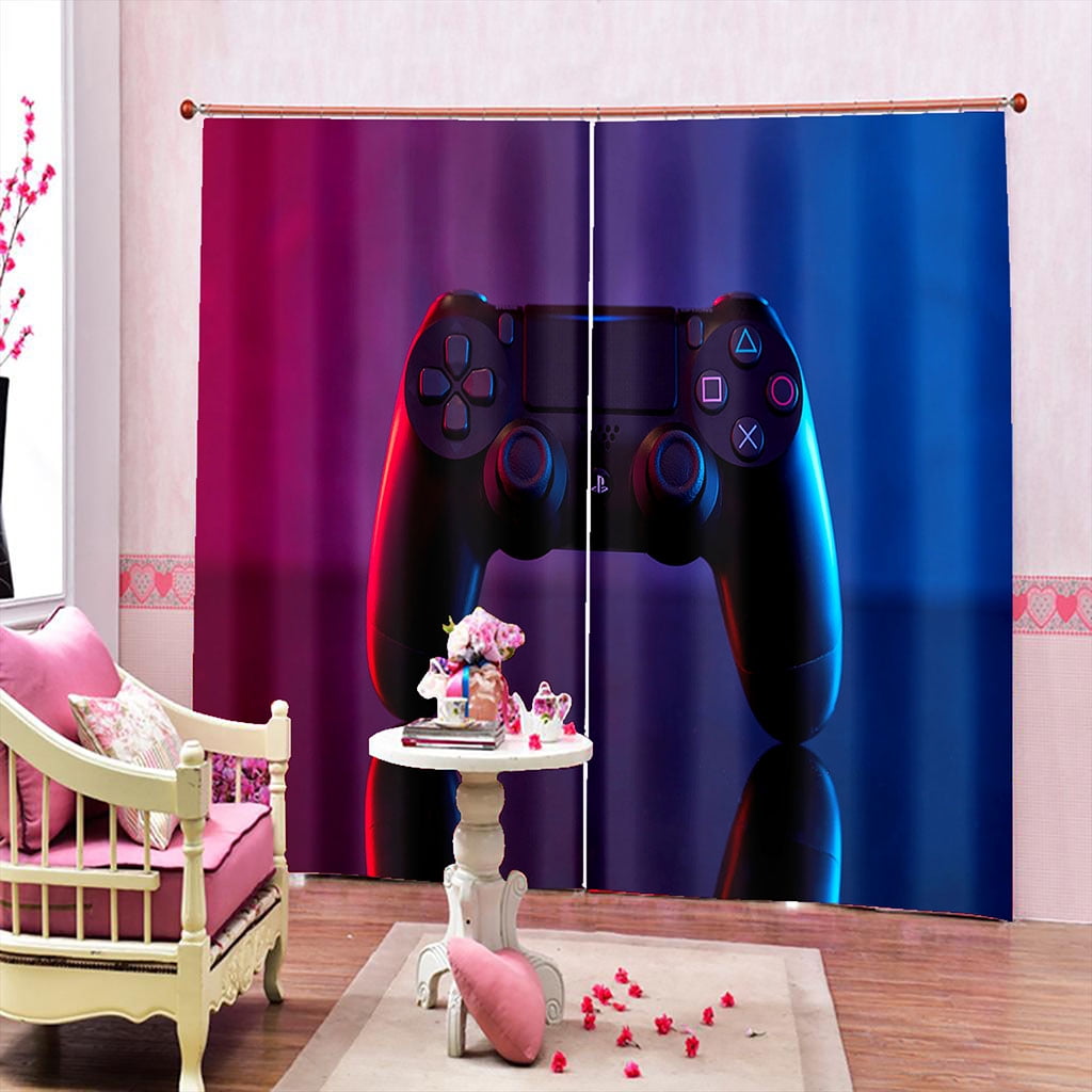 Cool Game Handle Gamepad Gaming Room Boy Window Curtain Blinds For ...