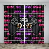 Gaming Curtains for Boys Bedroom Kids Gamer Room Decor Curtain 42W x ...