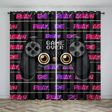 Gaming Curtains for Boys Bedroom Kids Gamer Room Decor Curtain 42W x ...