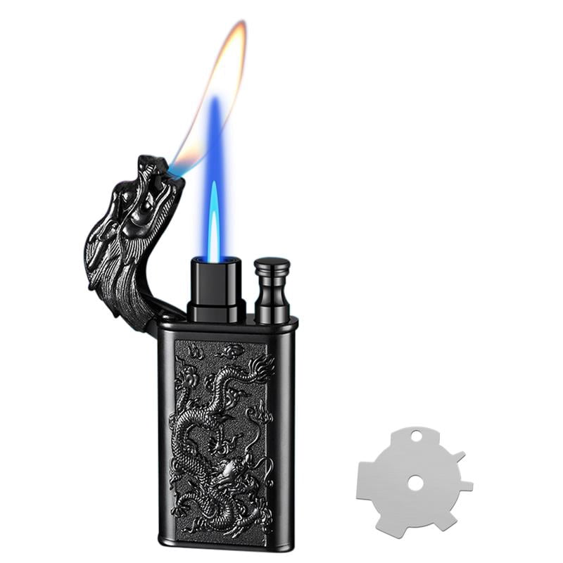 Cool No Gas Lighters,Magic Dual Flame Windproof Lighters With Flame ...