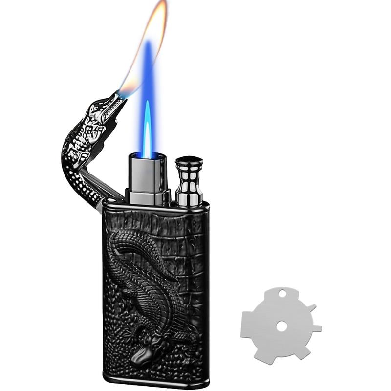 Cool No Gas Lighters,Magic Dual Flame Windproof Lighters With Flame ...