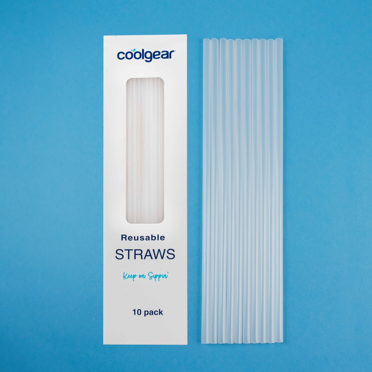 Cool Gear 10-Pack Clear Reusable Drinking Straws | Eco-Friendly ...