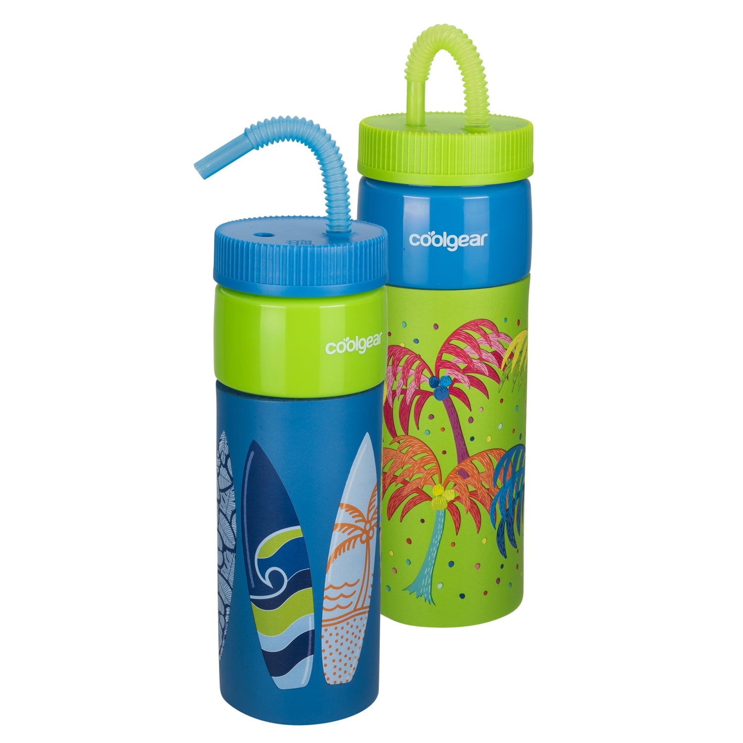 COOL GEAR GO GRIP 2-Pack 24oz Squishy Water Bottle | Cute Printed ...