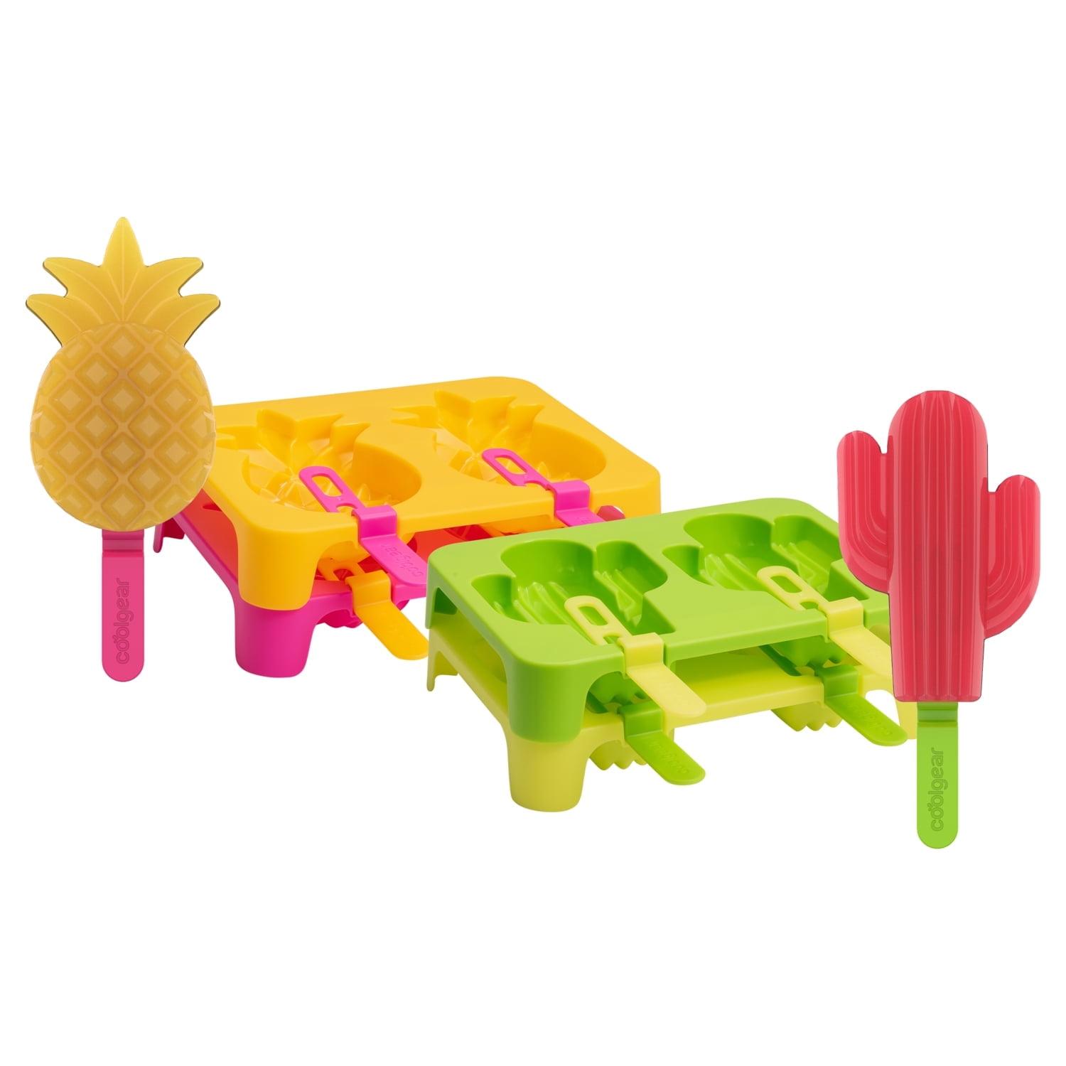 Cool Gear 2-Pack Stackable Ice Pop Trays | 8 Total Jumbo DIY Popsicle ...
