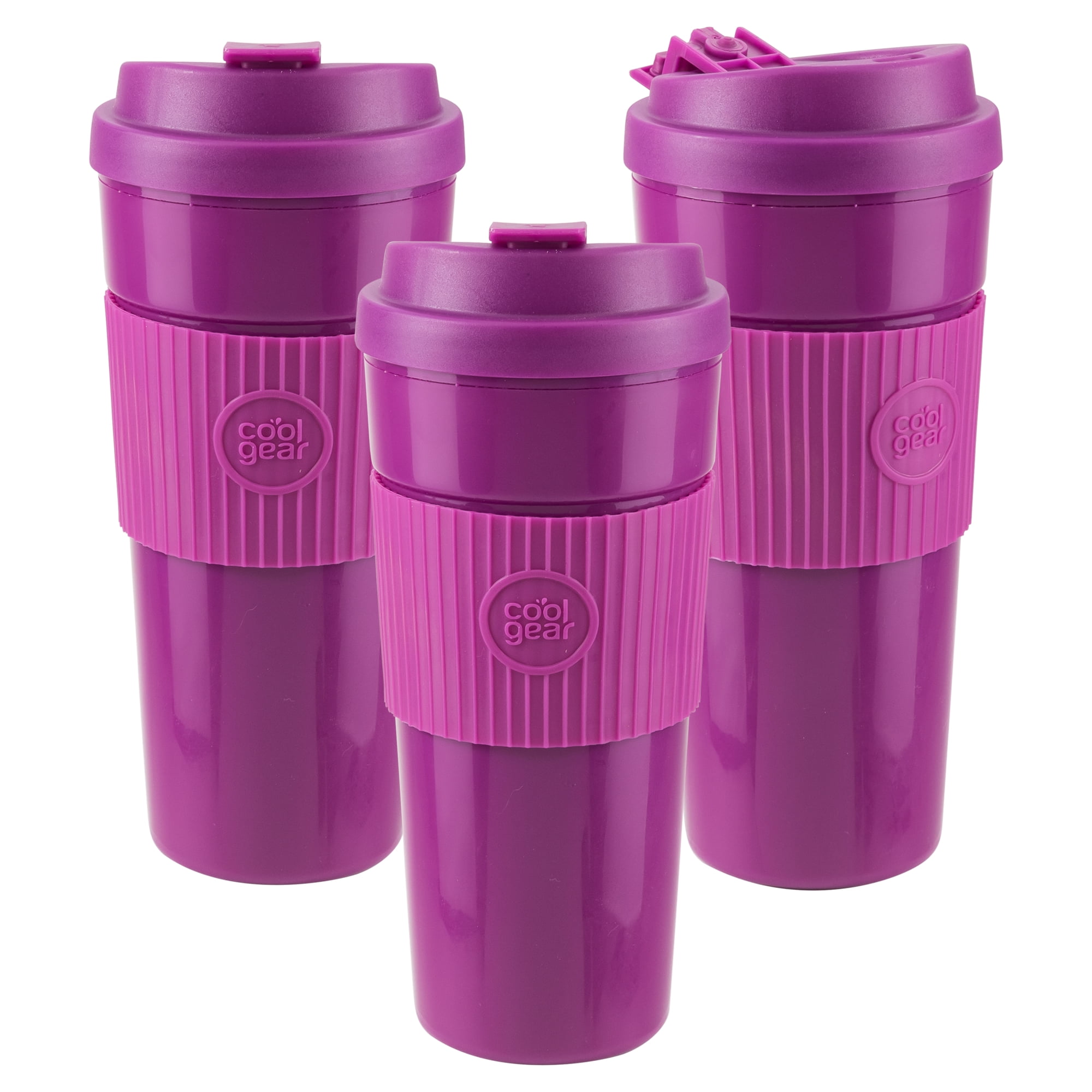 Cool Gear 3-Pack Eco 2 Go Coffee Mug with Protective Removable Band ...
