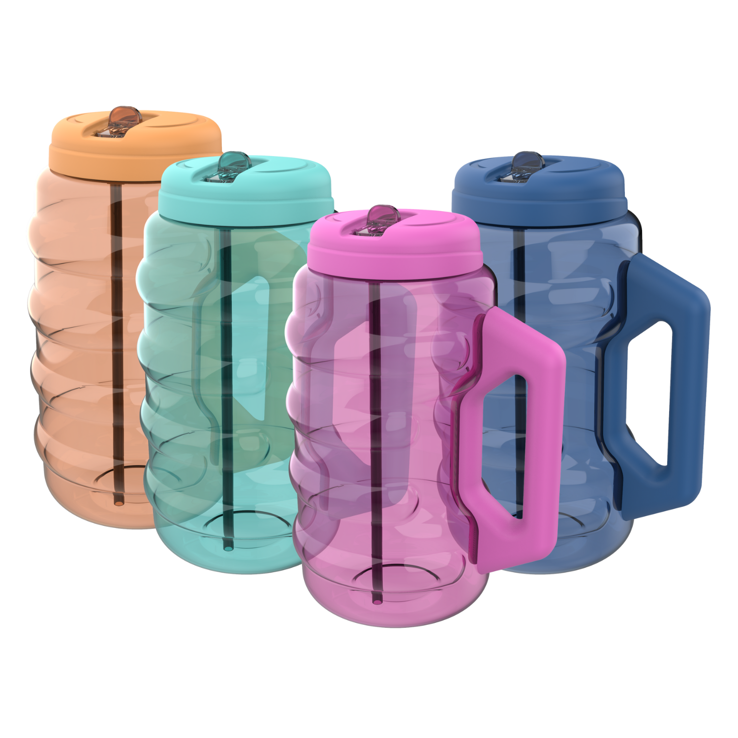 Large Capacity Sports Drinking Water Bottle Jug with Handle, Leak Proof ...
