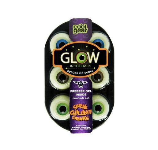 Cool Gear 6 Glow in the Dark Eyeball Ice Cubes (Non Toxic Gel) Serve ...