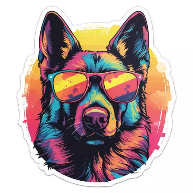 Cool German Shepherd Dog Sticker Phone Decal Water Bottle Stickers Car ...
