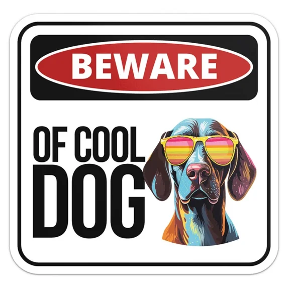 Cool German Shorthaired Pointer Dog Beware Of Dog Sticker Phone Decal ...