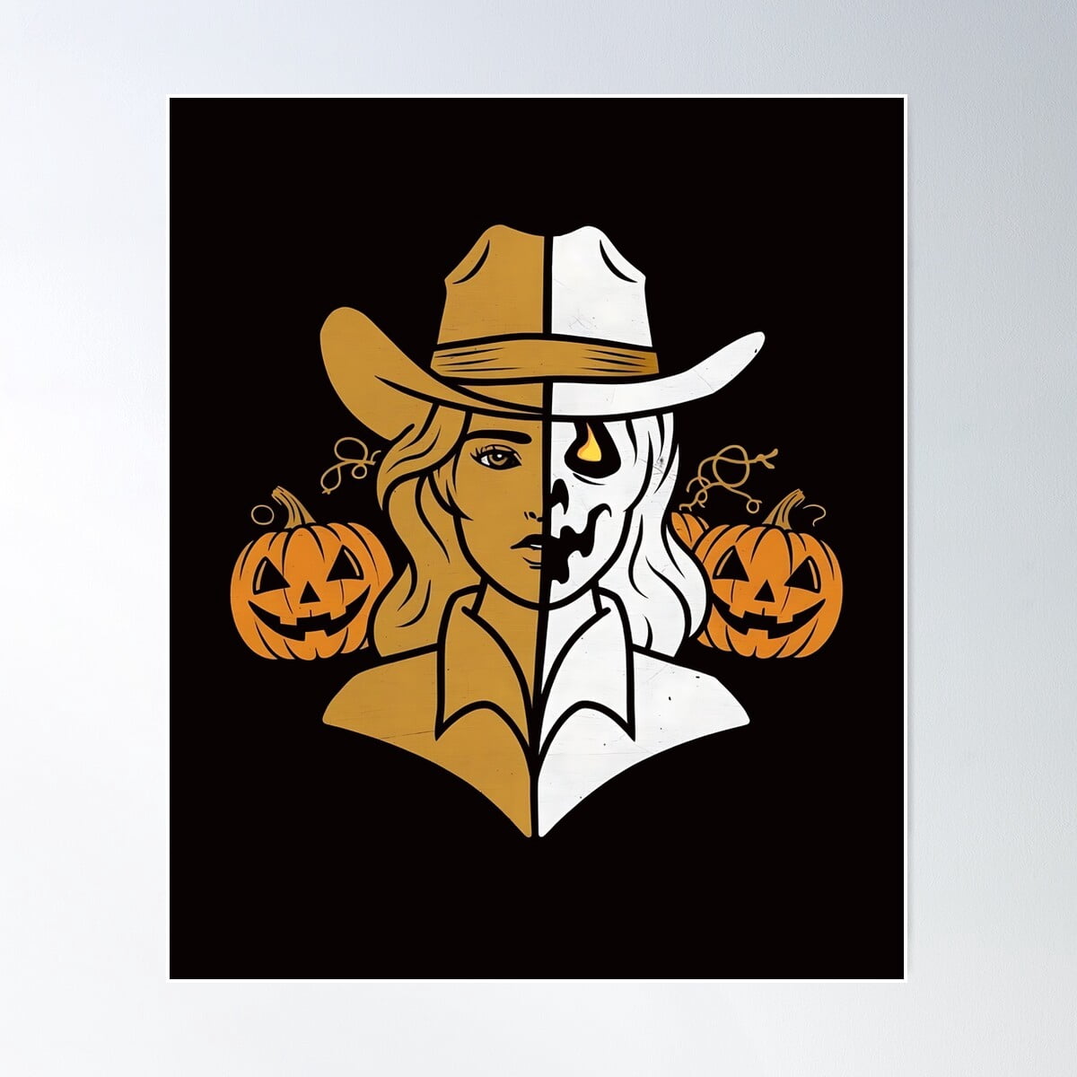 Cool Ghoul Cowgirl - Haunted Cowgirl - Spooky Western Spirit Poster ...