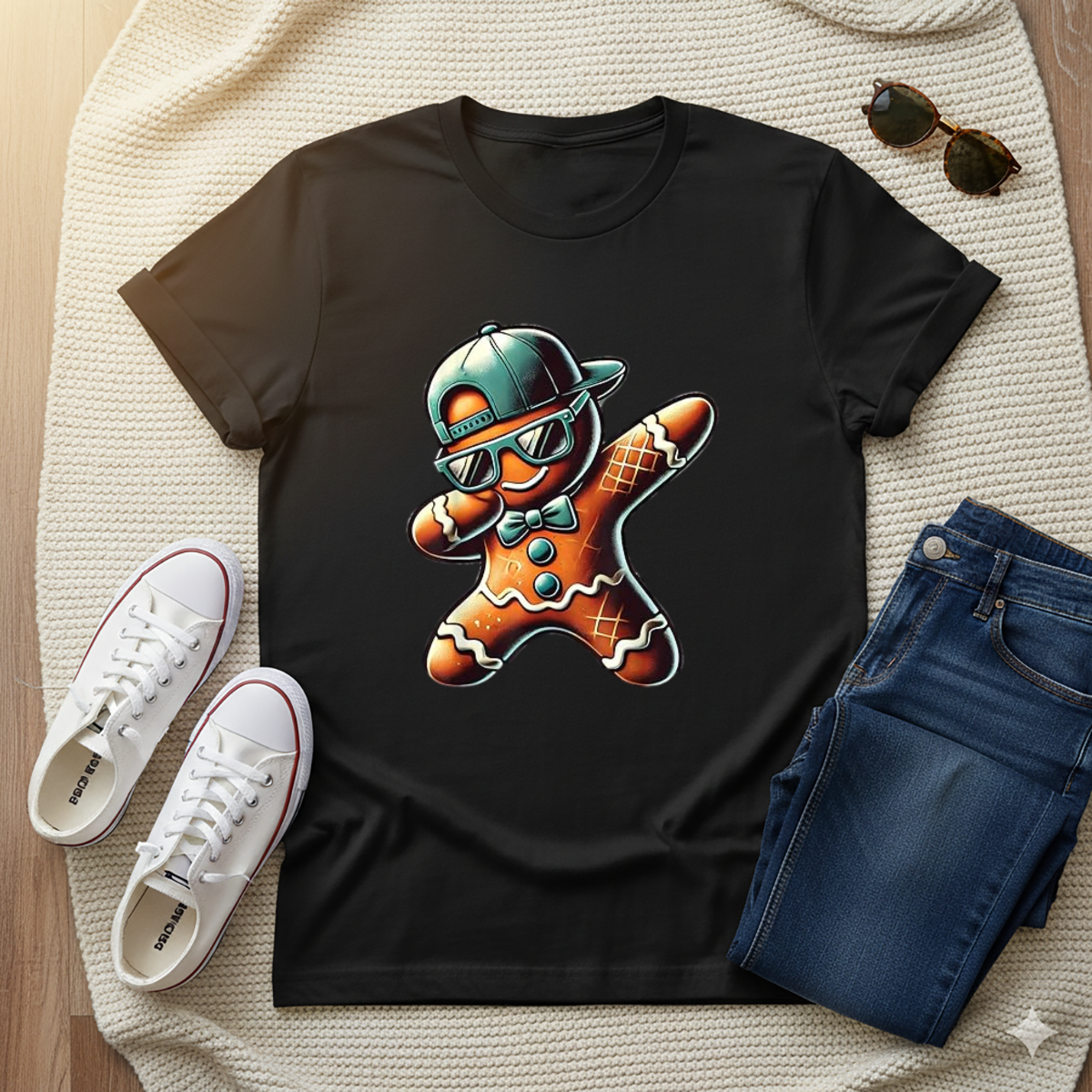 Cool Gingerbread Dabbing Funny Christmas Boys Kids Dab Unisex Tee up to ...