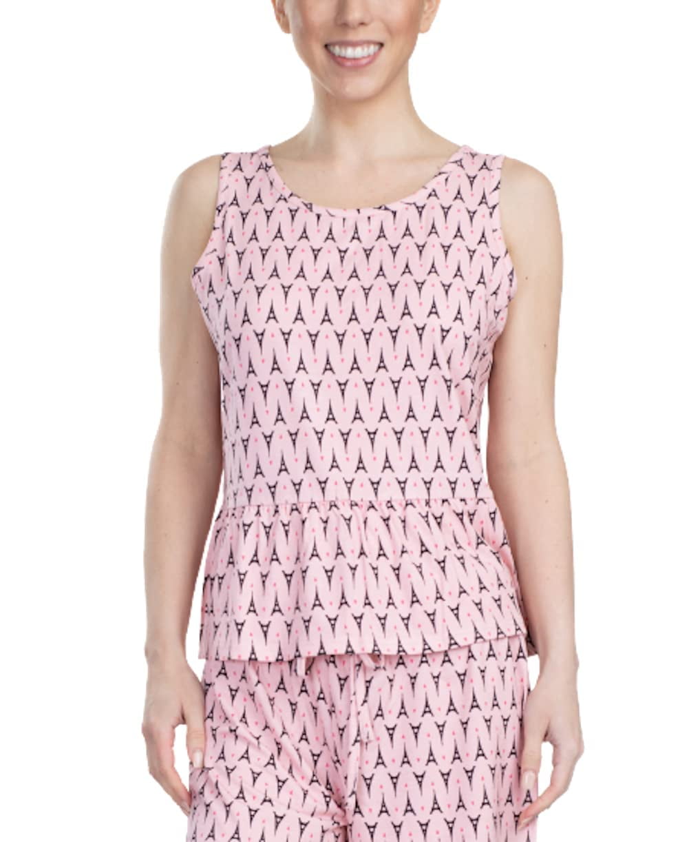 Cool Girl Women's Keep it Basic Cooling Printed Sleep Tank Top with ...