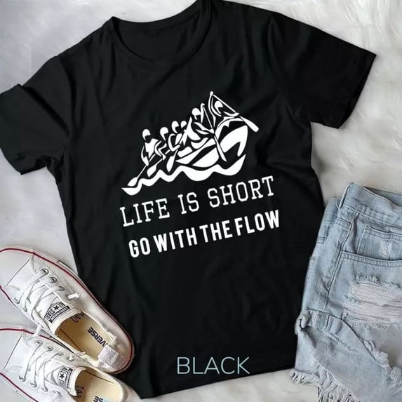 Cool Go With The Flow Whitewater Rafting Gift T-Shirt Unisex T-Shirt ...