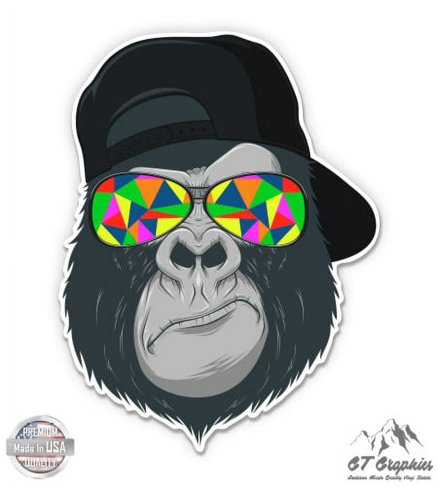 Cool Gorilla - 3" Vinyl Sticker - For Car Laptop I-Pad Phone Helmet ...