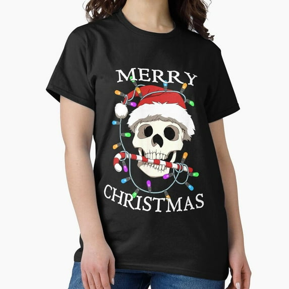 Cool Gothic Skeleton Holiday Style for Xmas 2024 Outfits Unisex T-Shirt ...