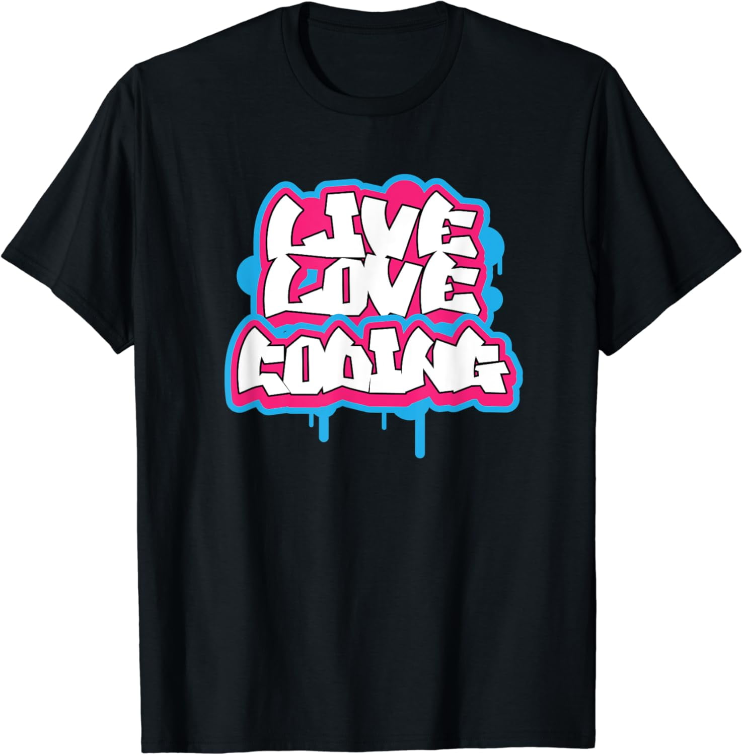 Cool Graffiti Live Love Coding Urban Programmer Coder Gift T-Shirt ...