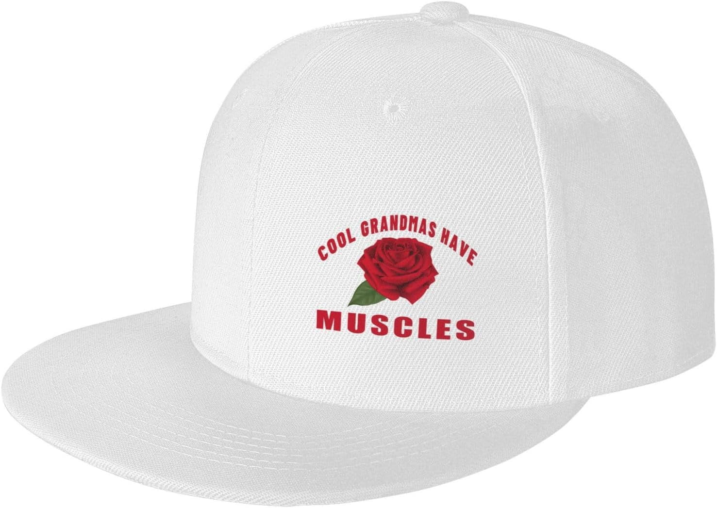 Cool Grandmas Have Muscles Hat Snapback Baseball Cap Funny Flat Brim ...