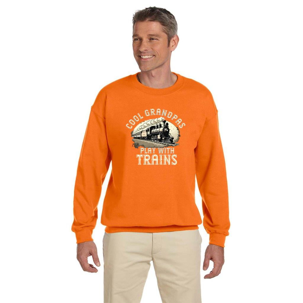 Cool Grandpas Play With Trains Locomotive Model Funny Unisex Sweatshirt ...
