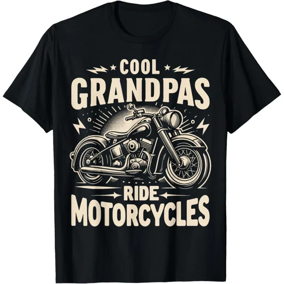 Cool Grandpas Ride Motorcycles Father Day Biker Grandpa Humor Art ...
