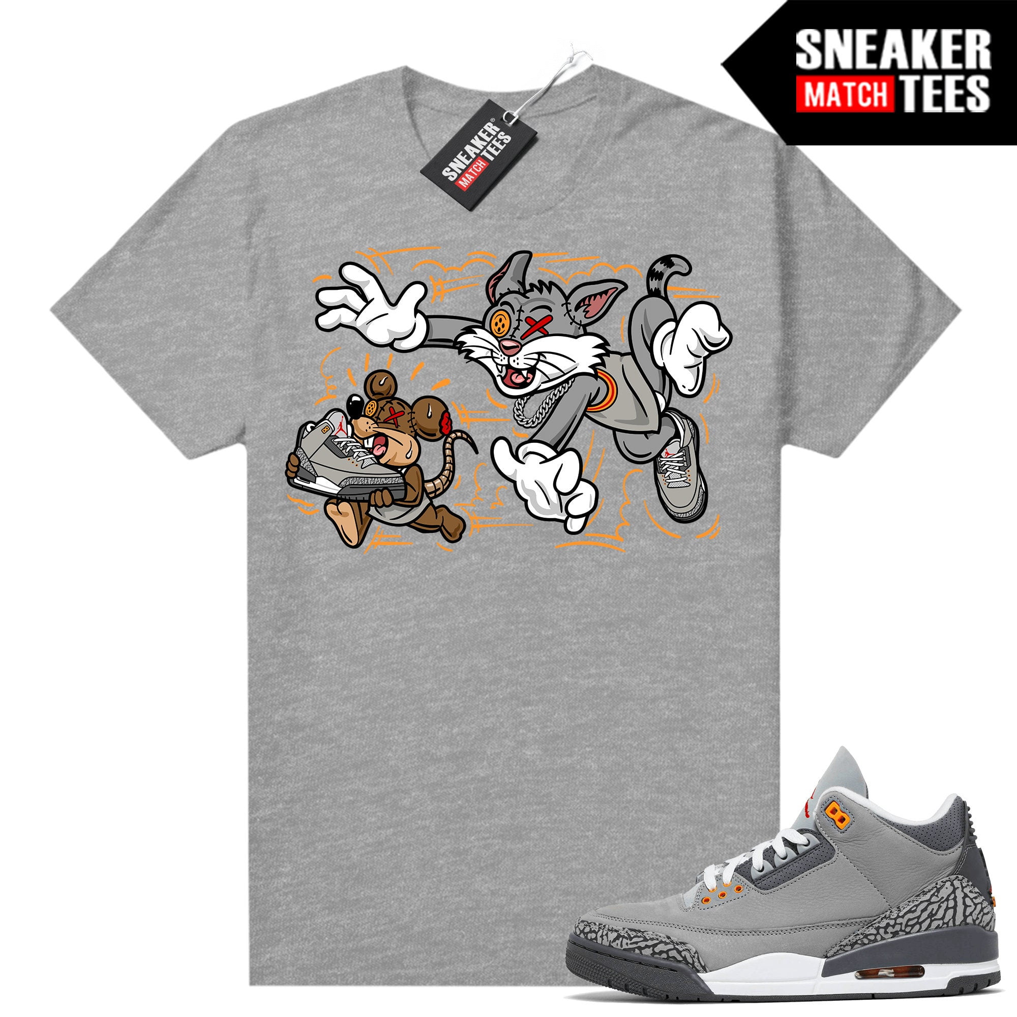 Cool Grey 3s to match Sneaker Match Tees Heather "Finessed" - Walmart.com