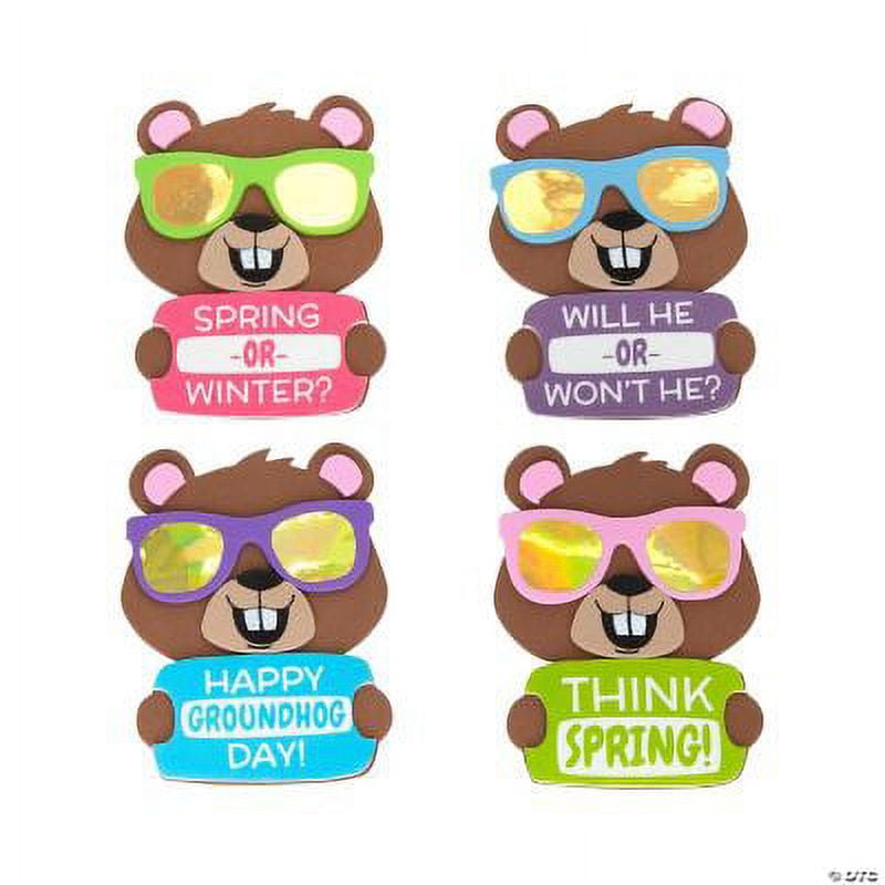 Cool Groundhog Magnet Craft Kit - Makes 12, Spring, Craft Kits, 12 ...