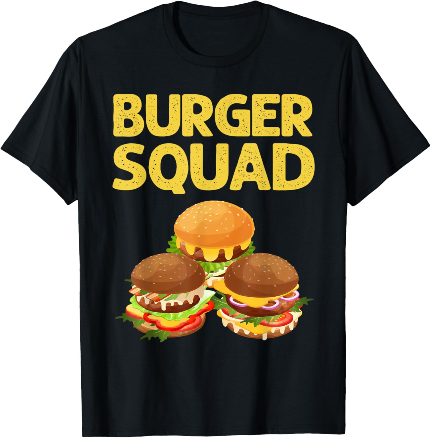 Cool Hamburger Art Men Women Cheeseburger Fast Food Burger T-Shirt ...