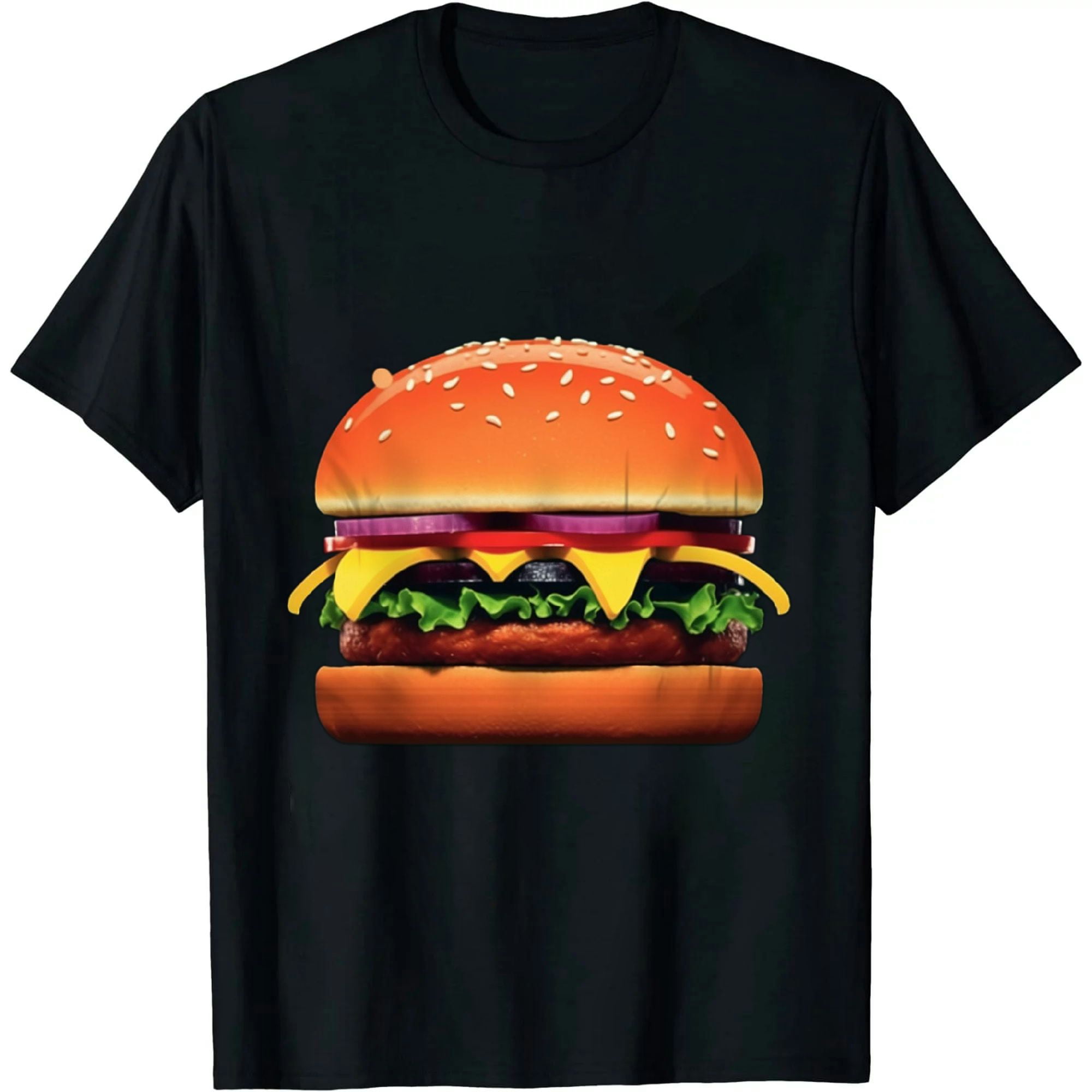 Cool Hamburger Art Men Women Minimalist Burger Cheeseburger T-Shirt ...