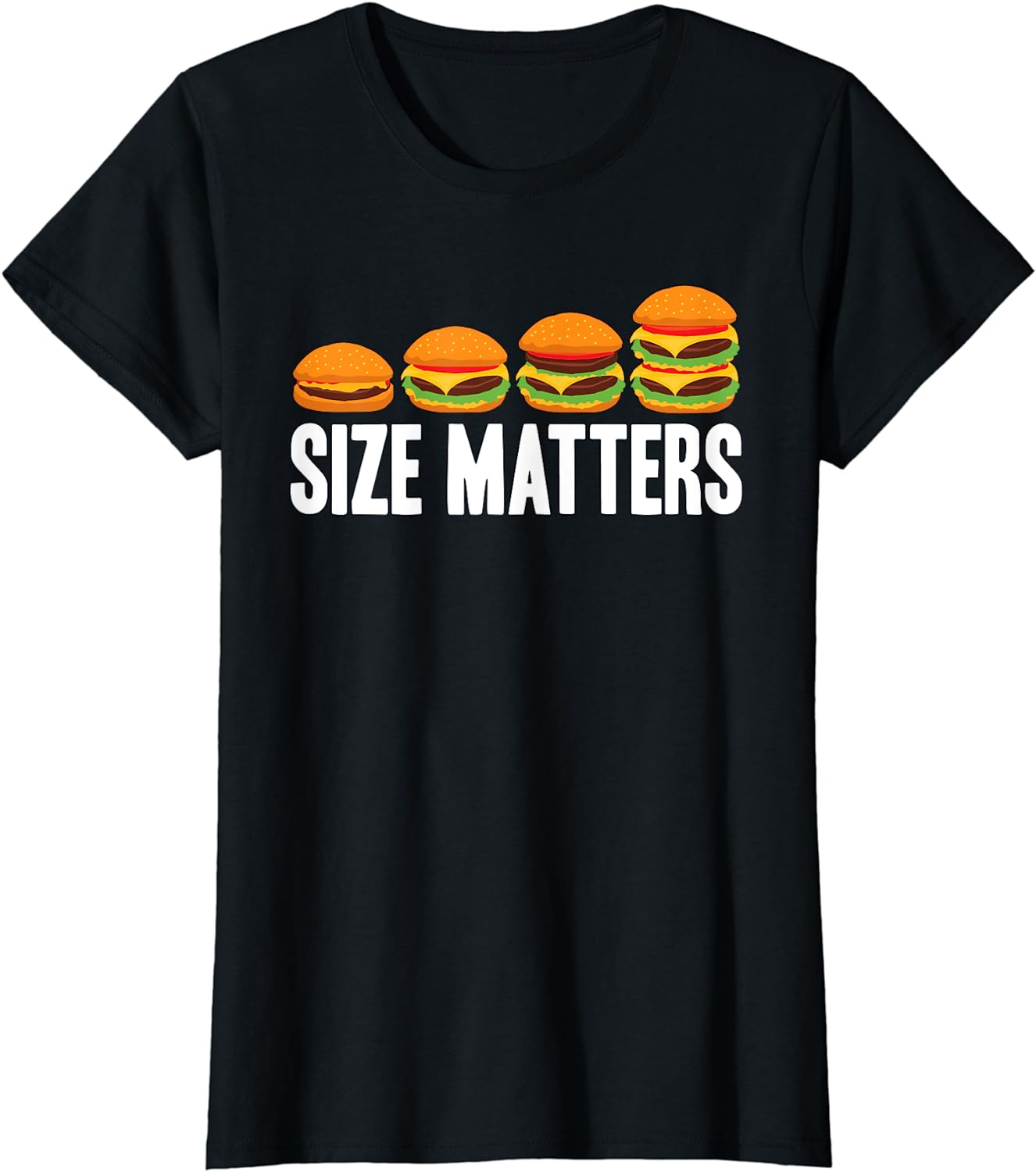 Cool Hamburger Gift For Kids Men Women Funny Fast Food Size T-Shirt ...