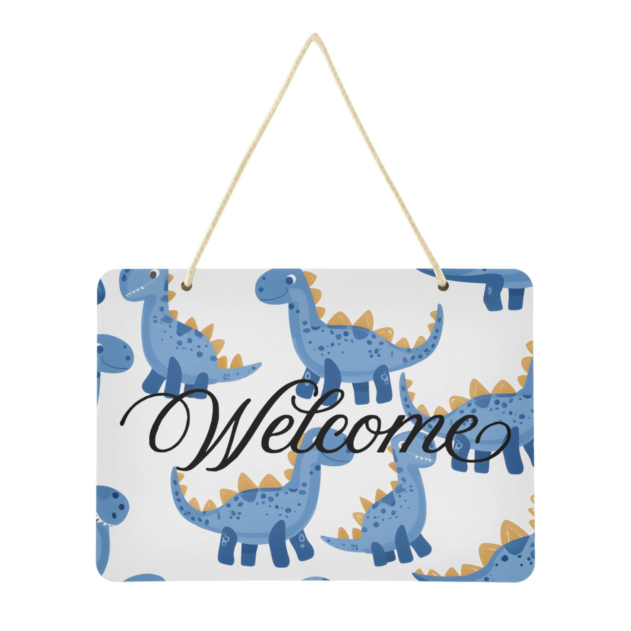 Cool Hand Drawn Dinosaurs Welcome Sign Front Door PVC 14x10 inch Hanger ...