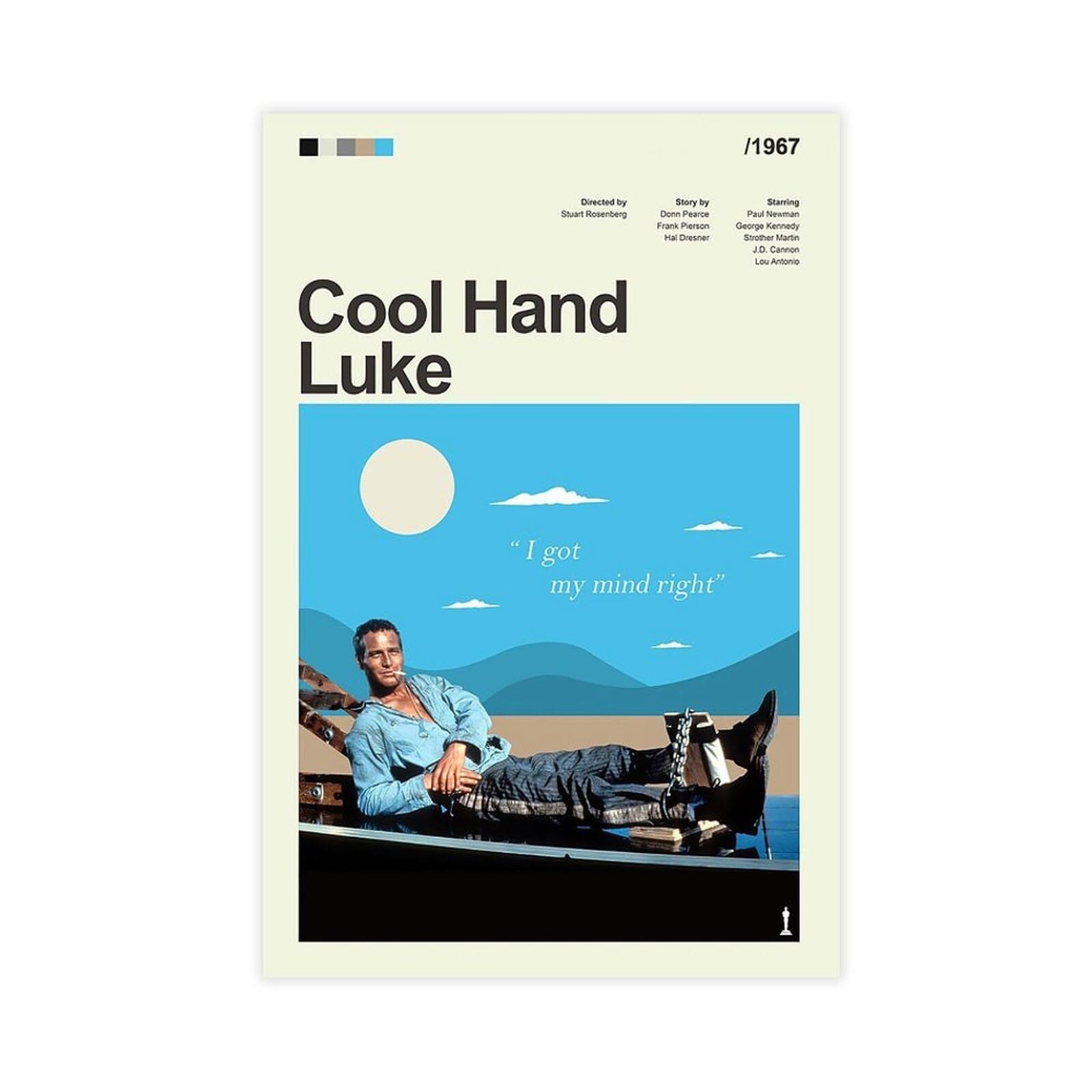 Cool Hand Luke Poster, Modern Vintage Movie Posters Canvas Poster for ...