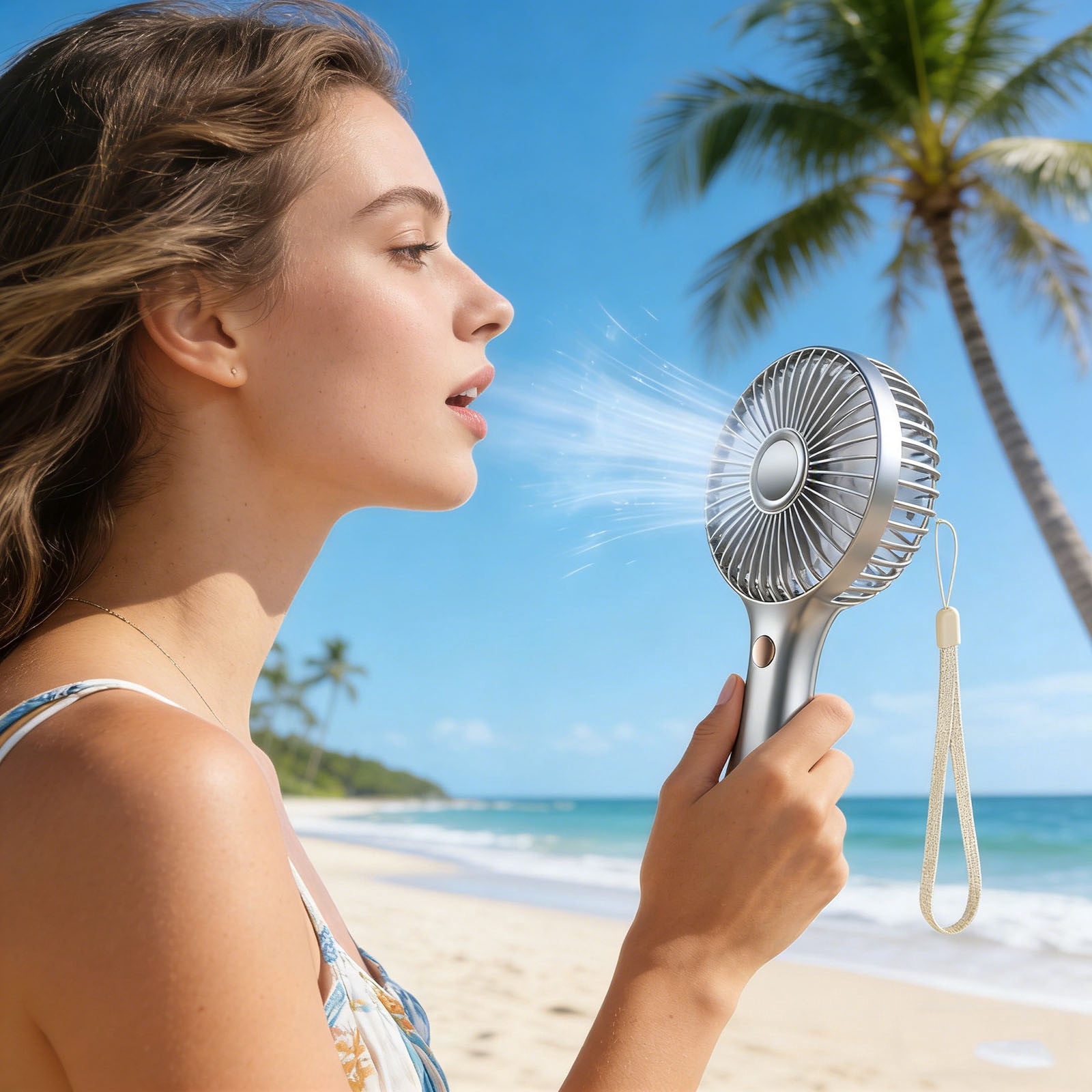 Cool Handheld Mini Fan, Rechargeable Adjustable Speeds Fan, Portable ...