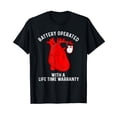 Cool Heart Pacemaker Graphic T-Shirt with Fun 'Battery Operated' Design ...