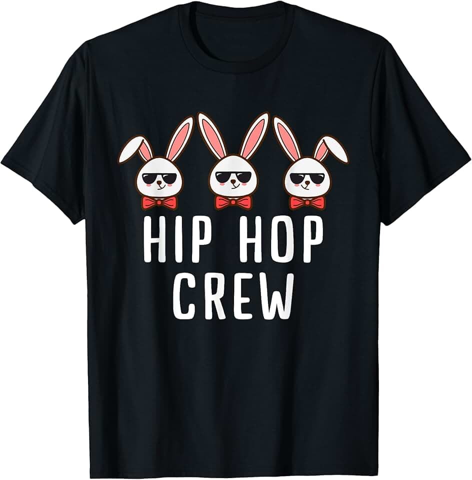 Cool Hip Hop Bunny Crew Easter Egg Gift Men & Women T-Shirt - Walmart.com