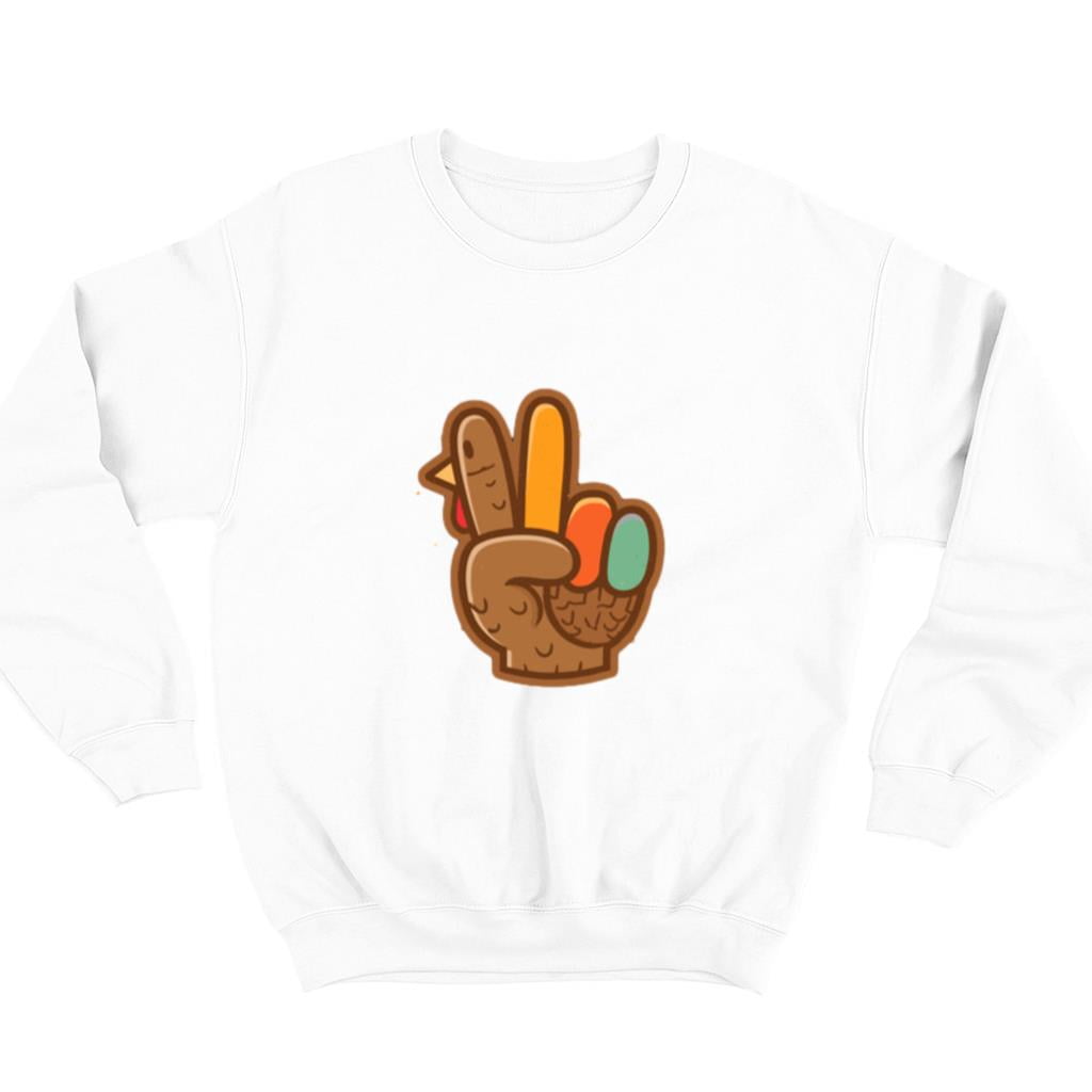 Cool Hippie Peace Sign Retro Thanksgiving Turkey Themed Graphic Art ...