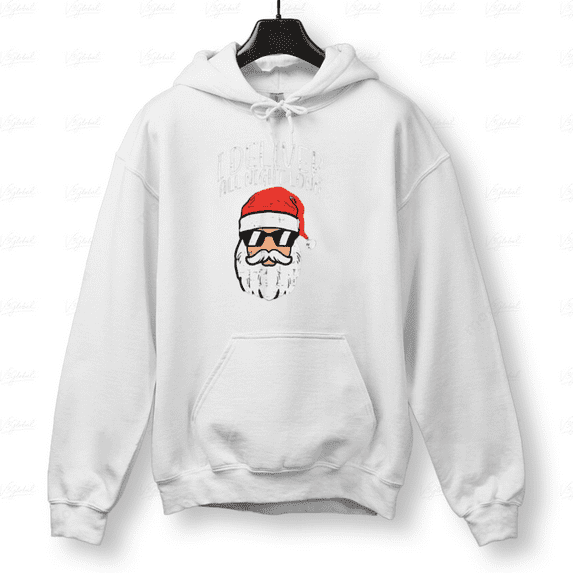 Cool Hipster Santacloud Beard Funny Christmas Holiday Graphic Fun ...