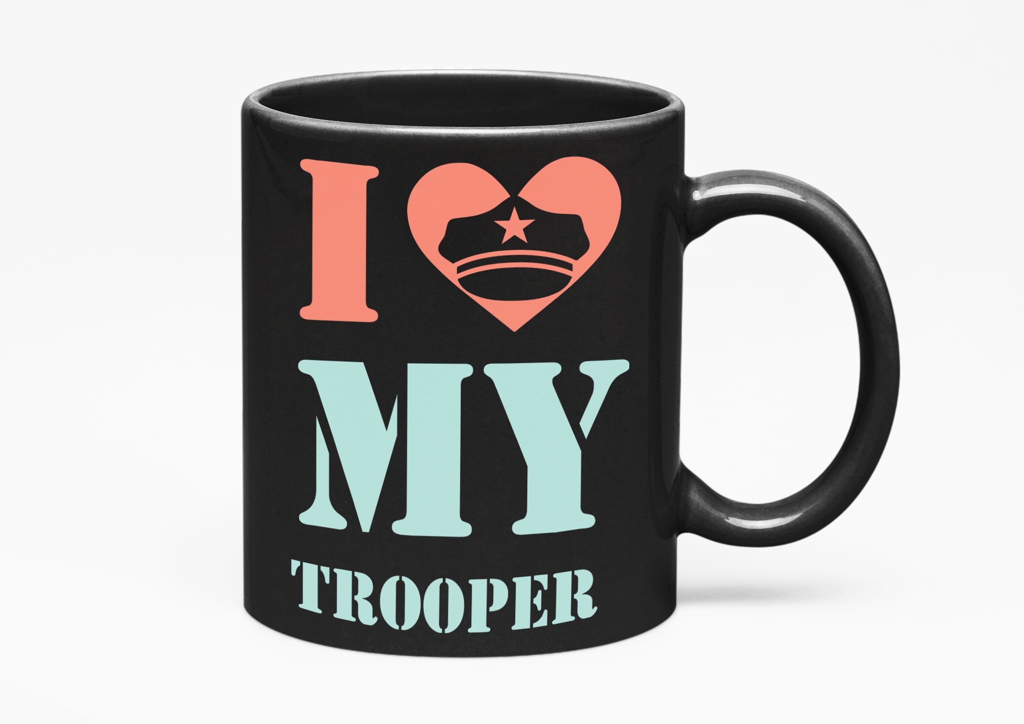 Cool I Love My Trooper, Police Officer & Cop Cup & Stuff, Black 11oz ...