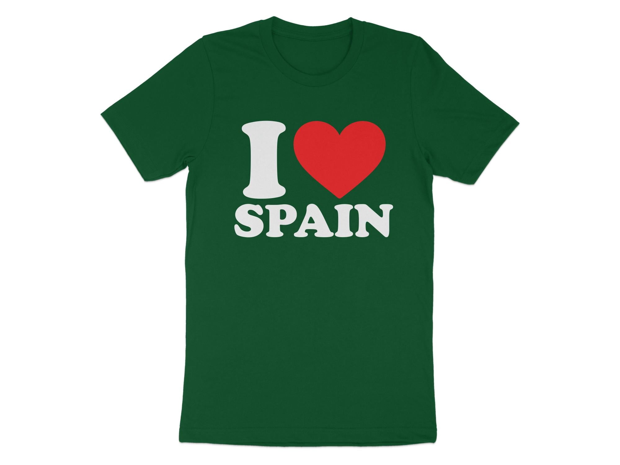 Cool I Love Spain National Day Patriotic Travel Spanish Gift T-Shirt ...