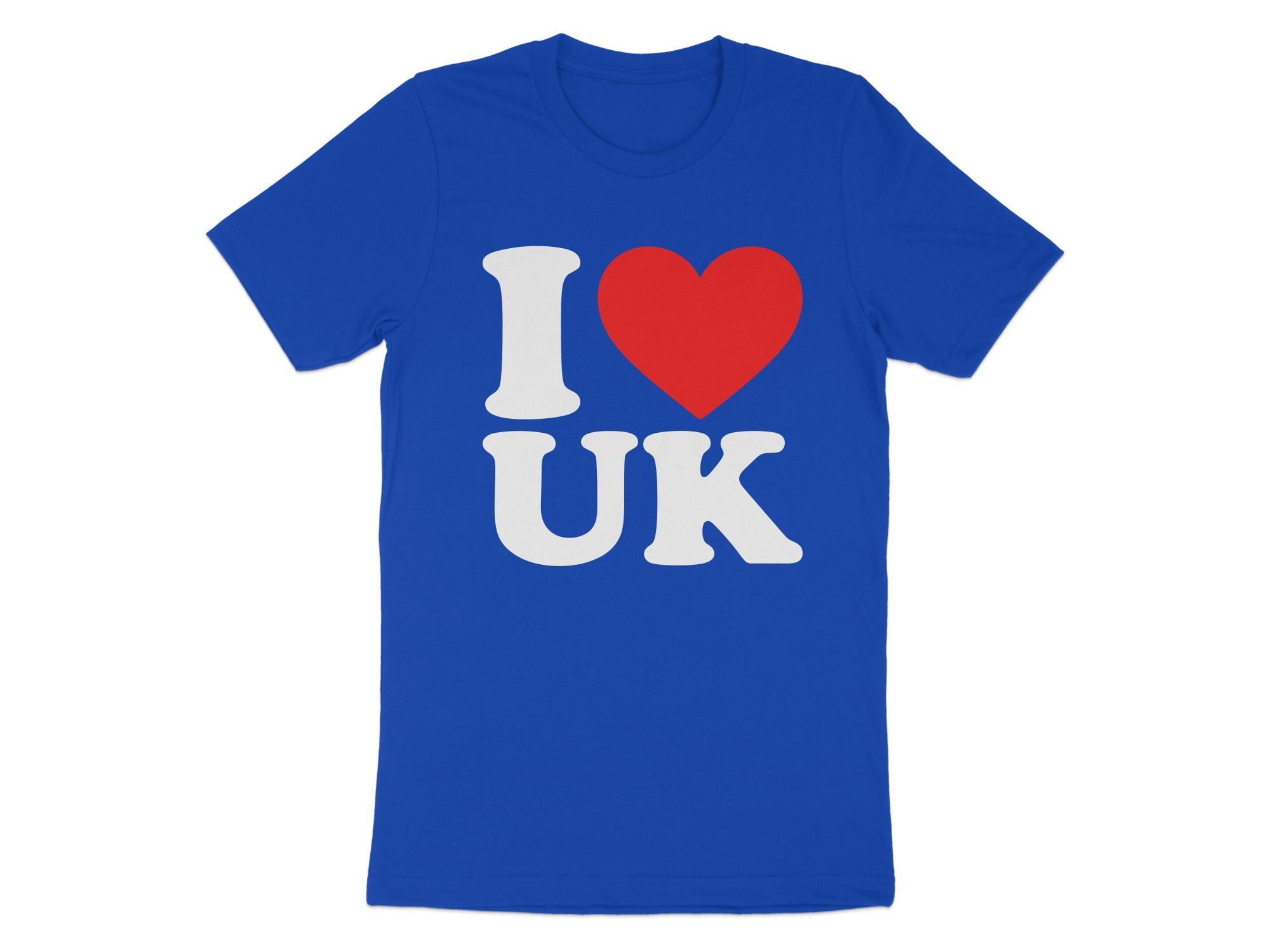 Cool I Love UK United Kingdom British Patriotic Travel Gift T-Shirt ...